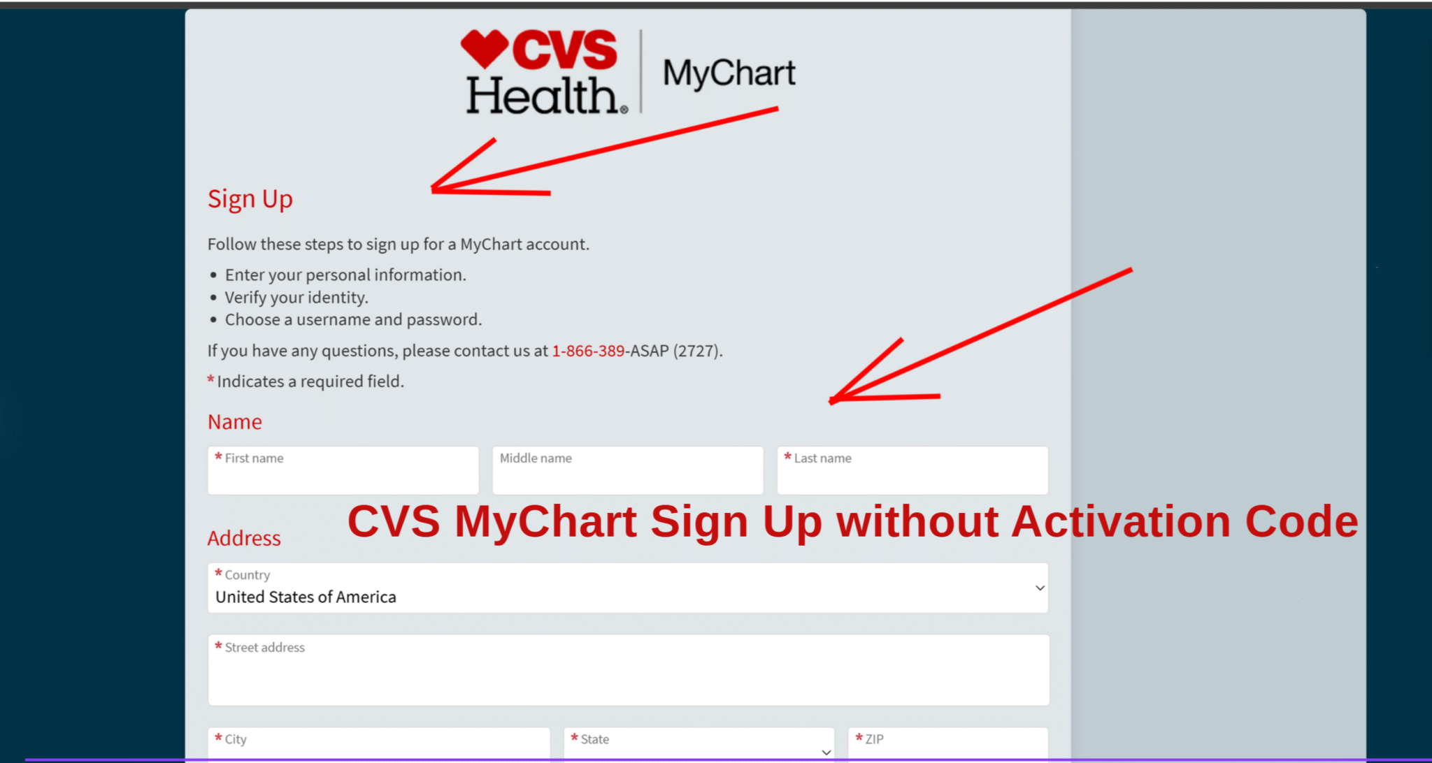Create An Account - CVS MyChart