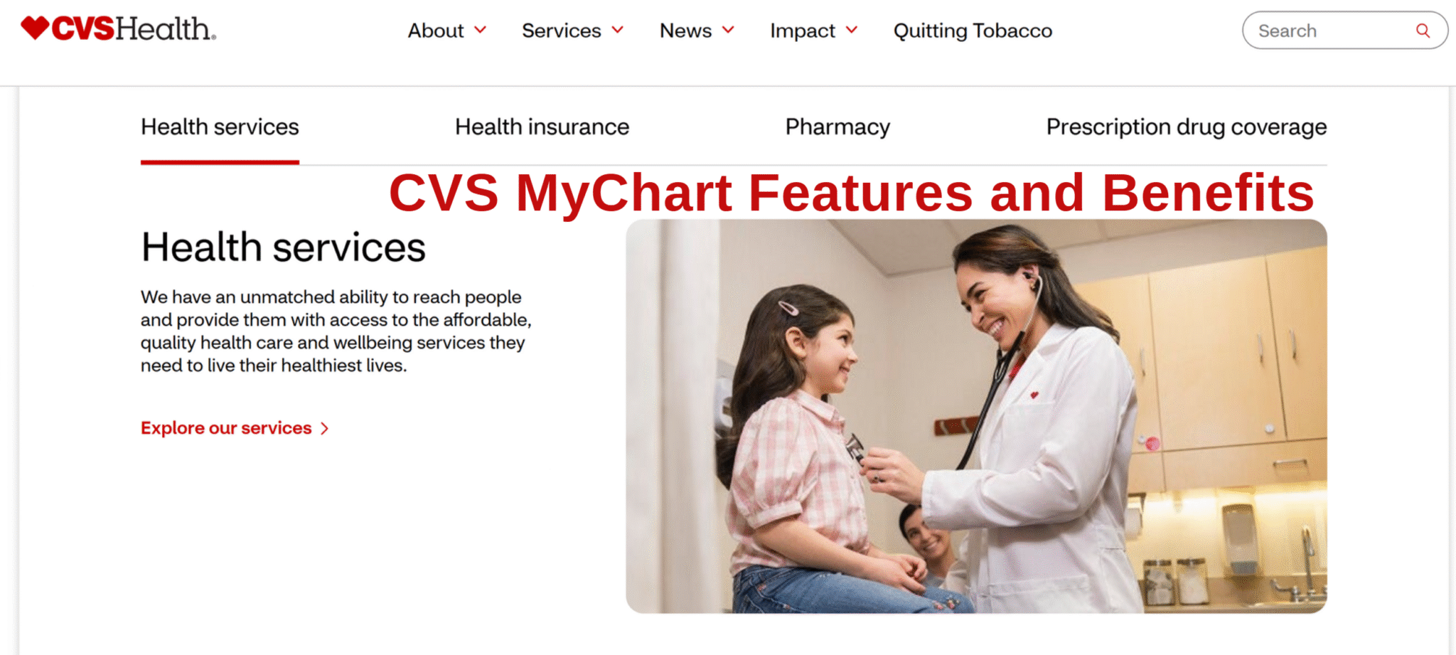 CVS MyChart Features - CVS MyChart