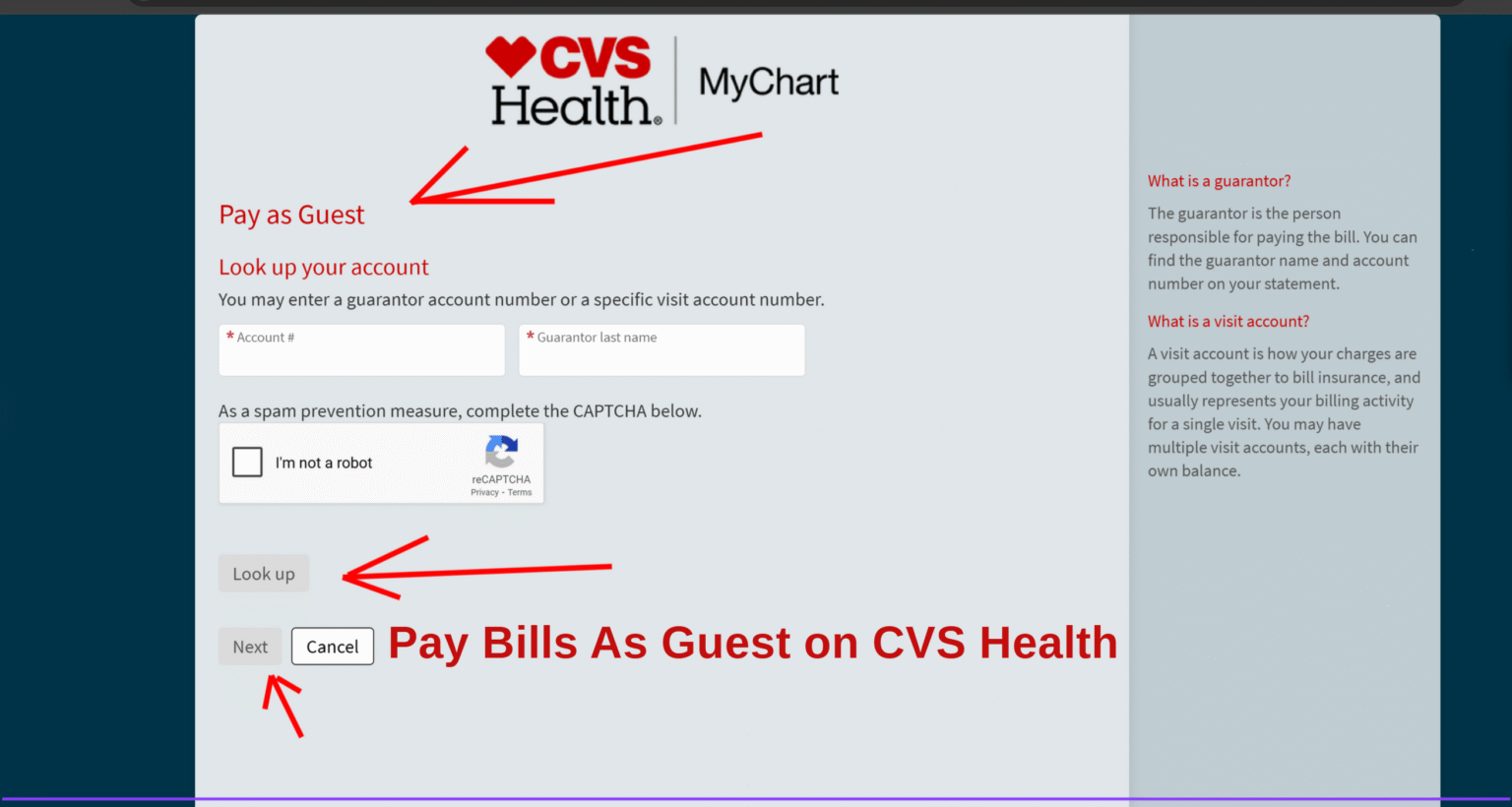 Pay Bills - CVS MyChart