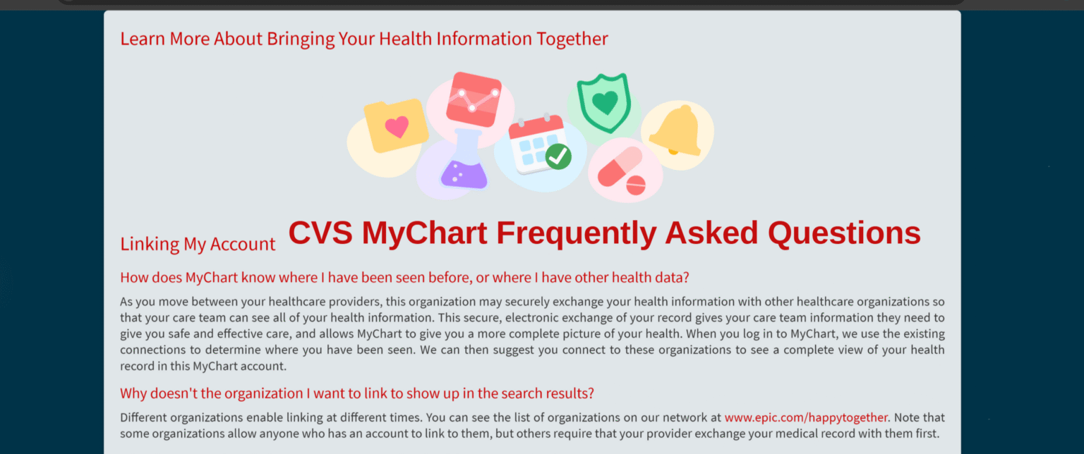 Frequently Asked Questions (FAQs) - CVS MyChart